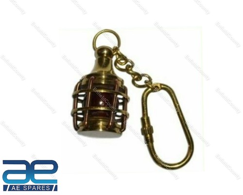 New Wire Lantern Shaped Brass Key Anello Keychain key Fob Nautical GEc ...