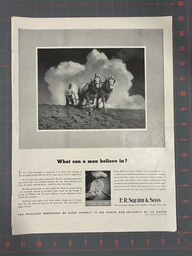 1946 Vintage E R Squibb & Sons Manufacturing Chemists Medical Pro Print ...