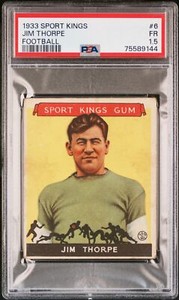 Jim Thorpe 1933 Goudey Sport Kings #6 Base BVG 3 Price Guide - Sports ...