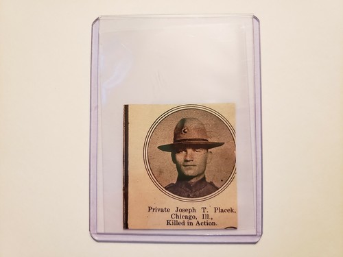 Private Joseph T. Placek Chicago Illinois 1918 World War 1 WW1 Hero | eBay
