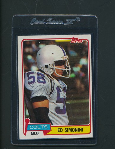 1981 Topps #212 Ed Simonini Colts Signed Auto *B753 | eBay