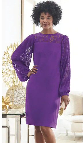 Size 10 Ashro Purple Formal Wedding Dinner Party Church Jiarra Lace ...