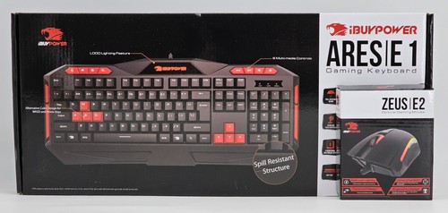 iBUYPOWER Ares E1 Membrane Gaming Keyboard and Zeus E2 Optical Mouse ...