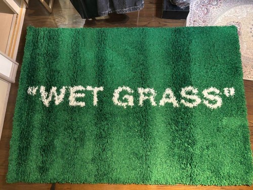Virgil Abloh x Ikea Markerad Wet Grass Rug Green OFF White Limited ...