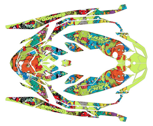 SEADOO SPARK TRIXX for 2up 3up graphics kit decals jet ski wrap kit D ...