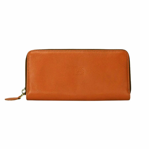 IL BISONTE Zip Around Long Leather Wallet Discolored Nubuck Used | eBay