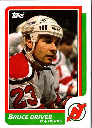 1986 Topps Bruce Driver #19 New Jersey Devils Hockey Card | eBay