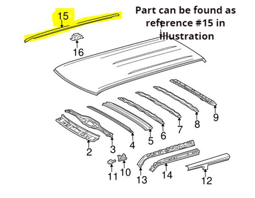 FACTORY TOYOTA SCION XB 2008-2015 ROOF DRIP MOULDING UPPER RIGHT ...