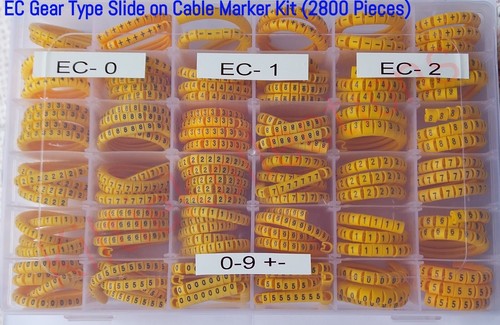 EC Gear Type Slide on Cable Marker Kit (2800 Pieces) Fast and Free Post ...