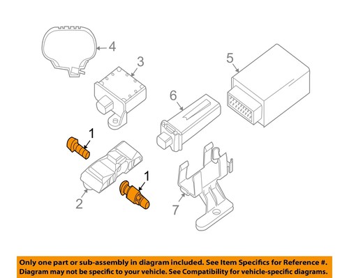 BMW OEM 99-18 1 Series M Tire Pressure Monitor Components-Valve Stem ...