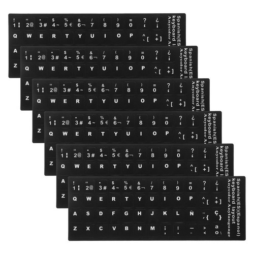 6 Sheets Computer Laptop Keyboard Sticker Stickers Alphabet Number ...