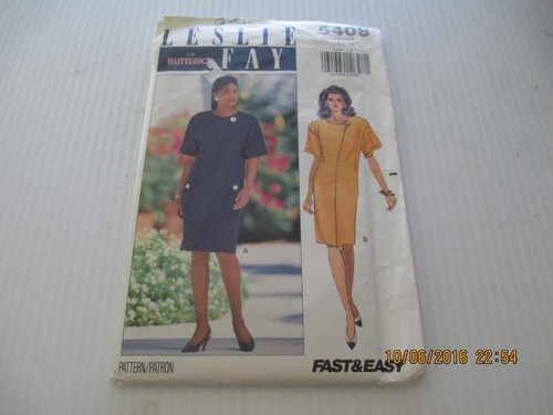 VINTAGE OOP, NOS, UNCUT BUTTERICK 5408 SZ 6 8 10 ,LESLIE FAY DRESS | eBay