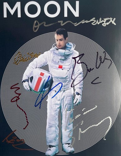 MOON 8x10 photo cast signed SAM ROCKWELL KEVIN SPACEY DUNCAN JONES sci ...