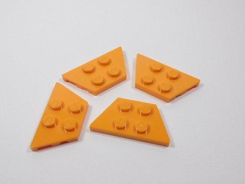 LEGO 4 Orange 2x4 Cut Wedge Plates E11 | eBay