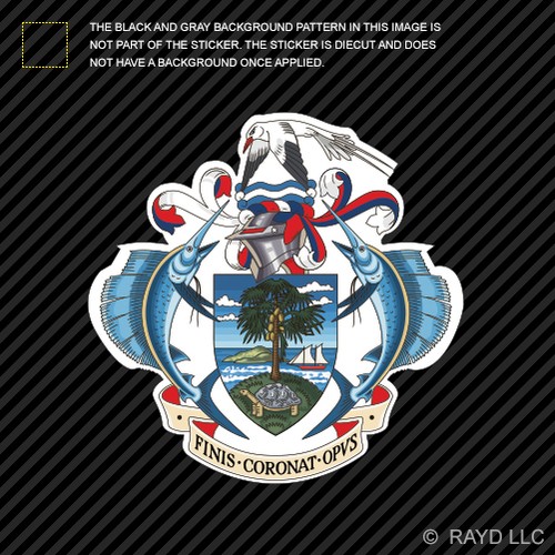 Seychellois Coat of Arms Sticker Decal Self Adhesive Vinyl Seychelles ...