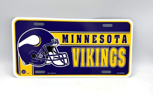 MINNESOTA VIKINGS NFL 12" PLASTIC LICENSE PLATE OR WALL SIGN FREE SHIP ...