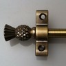 Satin Brass Stair Rods - 3/8" x 28.5" - Simplicity - Thistle Finial | eBay