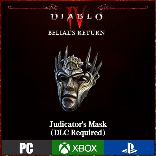 D4 Diablo 4 Season 9 Judicator's Mask for Mats Hoard Belial's Return | eBay
