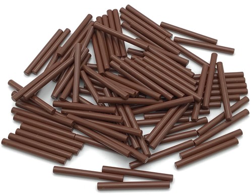 Lego 100 New Reddish Brown Bar 3L Bar Arrow Pieces | eBay