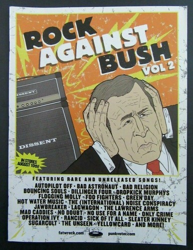 2004 FAT WRECK CHORDS "Rock Against Bush" Vol 2 Punk Rock CD Magazine ...