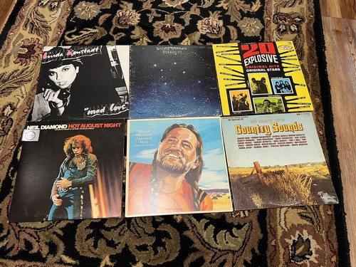 Willie Nelson Neil Diamond Linda Ronstadt Vinyl Lot Of Six Country ...