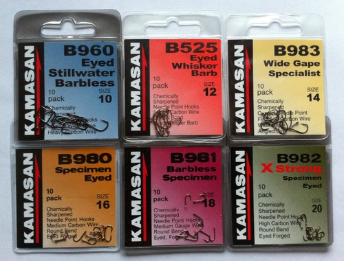 KAMASAN SPECIALIST EYED HOOKS - all patterns & sizes available & 89p P ...