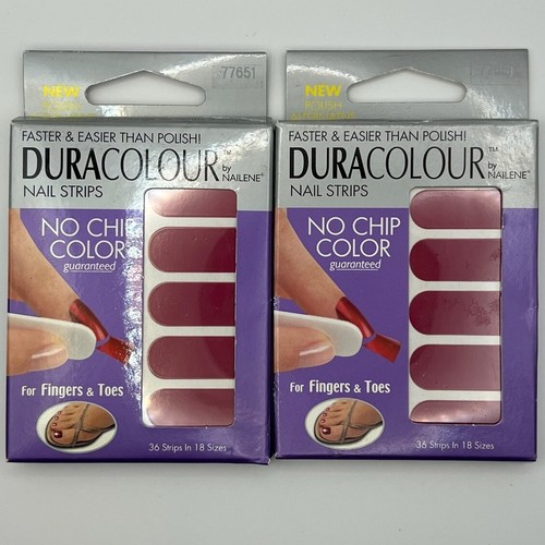 Nail Strips DuraColour by Nailene (36 Strips in 18 Sizes) LOT of 2 NEW ...