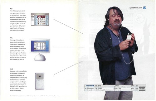 2003 Apple Music iPod Buy iTunes Store Mix Man Vintage Magazine Print ...