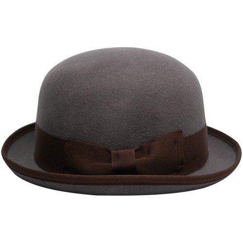 Men's 100% Wool Felt Bowler Hat with Grosgrain Ribbon Band - FREE ...