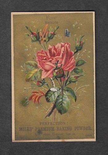 VICTORIAN TRADE CARD - MILES' BAKING POWDER | eBay