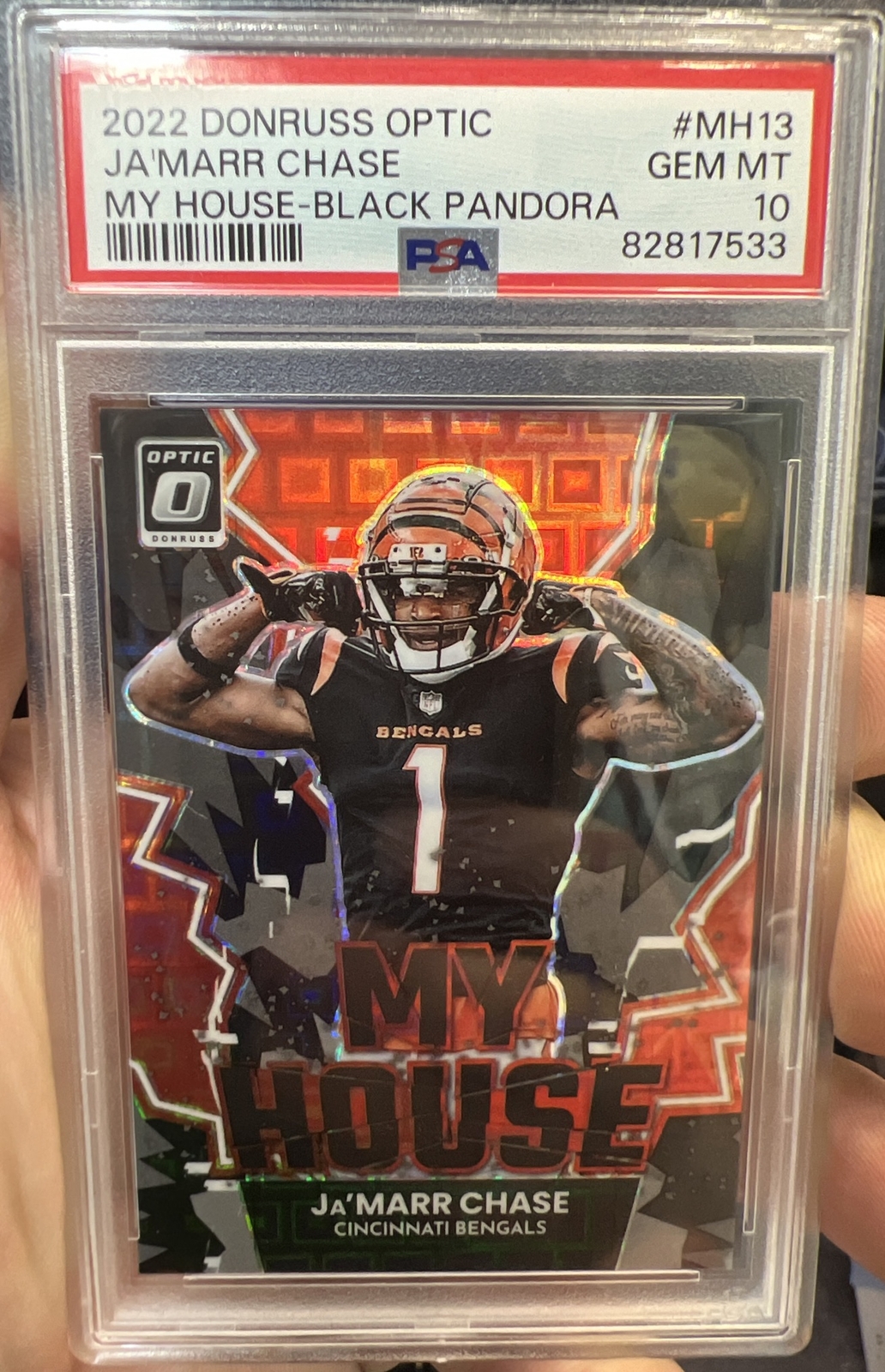 Ja'Marr Chase 2022 Optic #MH-13 My House! - Black Pandora /25 Price ...
