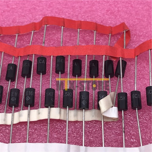 50pcs DIODE TVS 16V 1500W Part 1,5KE16CA DO-201AA DO-27 Axial Vishay ...