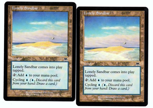 Lonely Sandbar - Onslaught 2002 MTG Blue Common (Cycling) Land LP X 2 ...