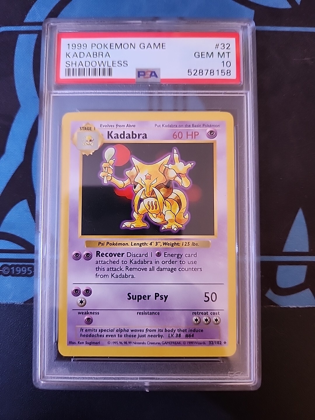 Kadabra 1999 Pokemon Game #32 Shadowless PSA 10 Price Guide - Sports ...