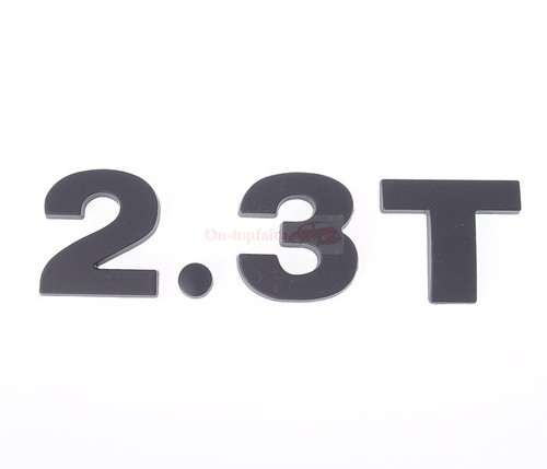 2.3T 2.3 T 3.2T 3.2 T Black Turbo Engine Metal Rear Trunk Emblem Badge ...