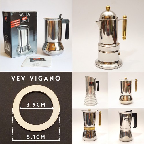 Vintage Vev Viganò 2 Cups Kontessa Vespress Bahia Coffee Maker Gasket ...
