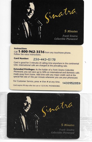 Frank Sinatra Rare Factory Sealed Phone Card New | eBay