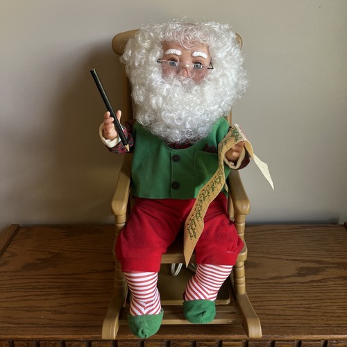 VTG Christmas Santas Best Animated Santa Claus Holiday Rocking Chair ...