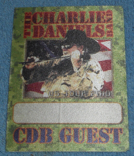The Charlie Daniels Band US Tour 2010 CDB Guest Unused OTTO Backstage ...