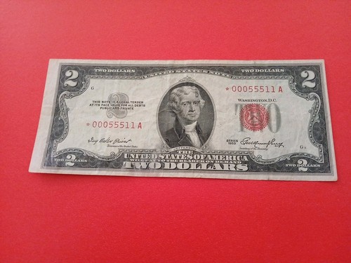 STAR * BILL NOTE. 1953 $2 DOLLARS FANCY , SERIAL , NUMBERS . | eBay