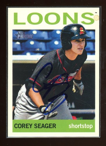 2013 Topps Heritage COREY SEAGER Signed Card autograph auto DODGERS ...