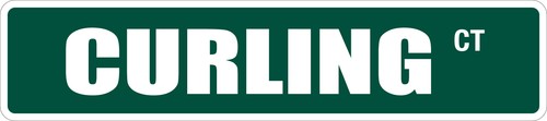 *Aluminum* Curling 4" x 18" Metal Novelty Street Sign SS 1029 | eBay