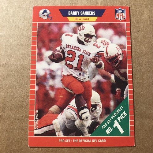 BARRY SANDERS 1989 Pro Set Football SP Prospect No. 1 Pick Rookie Card ...