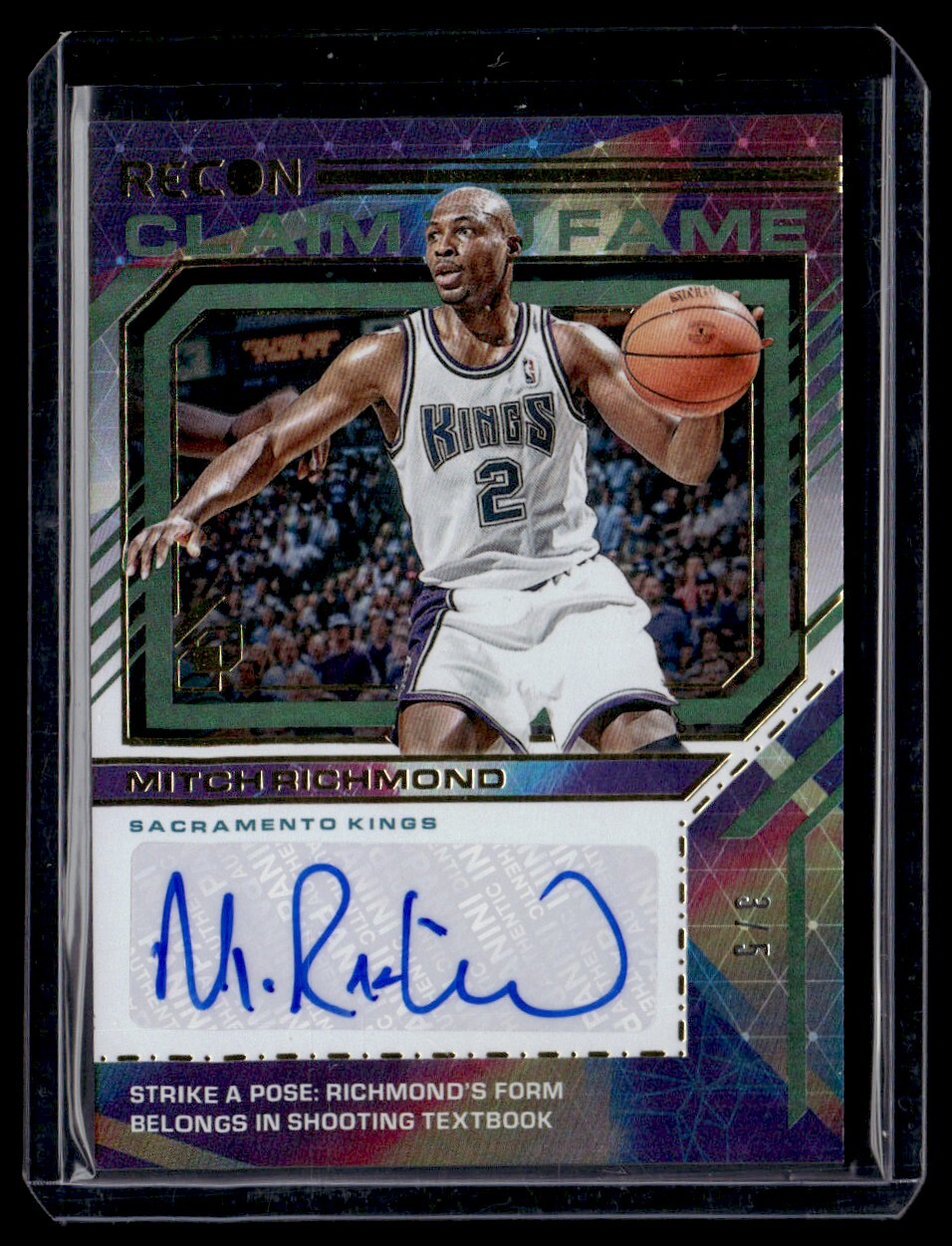 Mitch Richmond 2022 Recon #CFS-MRM Claim to Fame Signatures - Green /5 ...