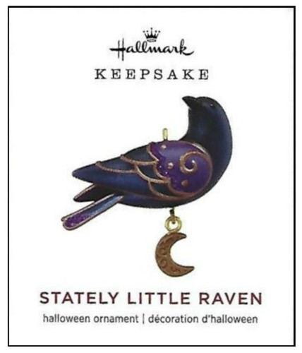 2019 Hallmark Halloween Stately Little Raven Miniature Ornament! | eBay