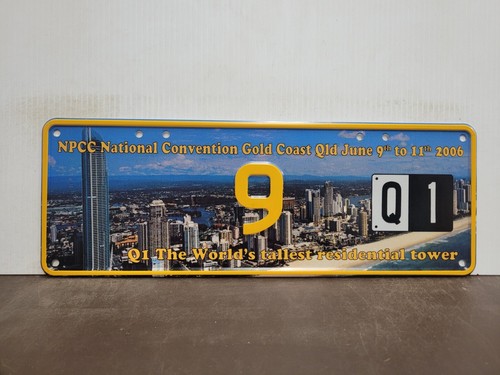 2006 Australia GOLD COAST NPCC Souvenir SINGLE DIGIT License Plate Tag ...