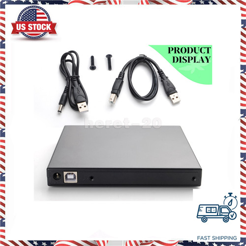 USB 2.0 IDE CD DVD RW Burner PATA Optical Drive External Enclosure Case ...