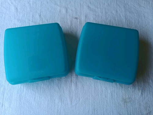 Set of Two Tupperware Sandwich Keepers Carribean Blue Kitchen Storage ...