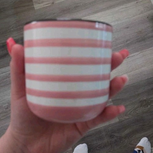 Pink White Striped Ceramic Coffee Mug with Ghost Design Halloween Theme ...