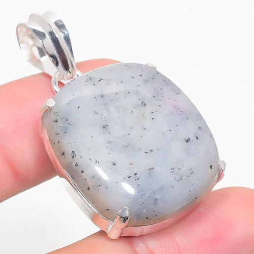 White Azurite Gemstone Handmade 925 Sterling Silver Jewelry Pendant Sz ...